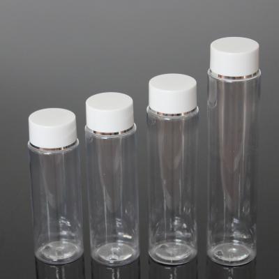 China 40mm Size 100/120/150/170ml Empty Lotion Transparent Plastic Bottle For Cosmetic for sale