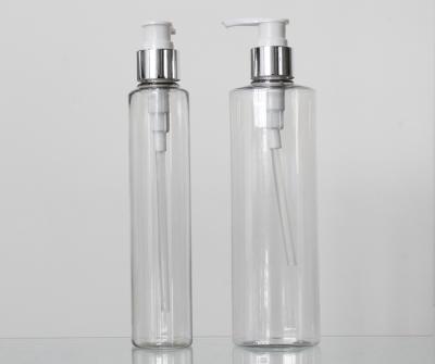 China 250ml Empty Plastic PET Clear Lotion Cosmetic Bottle Can Be Any Color for sale