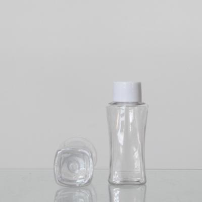 China PET 30ml Square Shape Empty Plastic Lotion Cosmetic Custom Color Bottle for sale