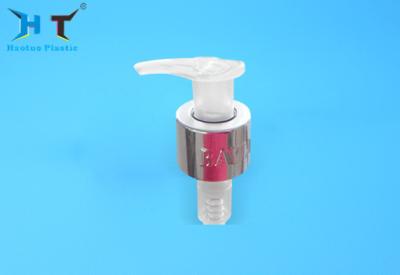 China Metallic Surface Lotion Dispenser Pump UV Collar 24 / 410 Gold And Sliver Color for sale