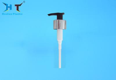 China Shiny Aluminum Hand Lotion Pump Dispenser 24mm 28mm For Cleaning Bottles for sale