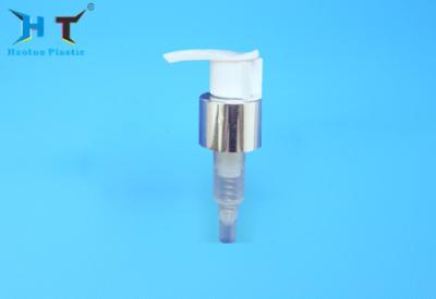 China Shiny Aluminum Hand Lotion Pump Dispenser 24mm 28mm For Cleaning Bottles for sale