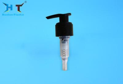 China Shiny Aluminum Closure Lotion Dispenser Pump 24 / 410  With Clip Cap for sale