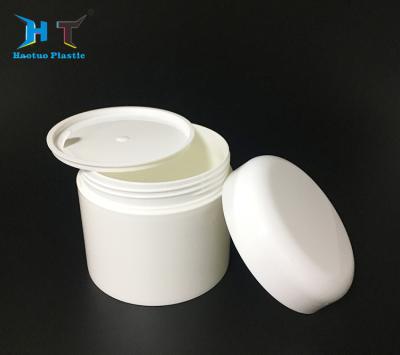 China White Plastic Cream Containers , Double Wall Plastic Jars With Disc Liner for sale