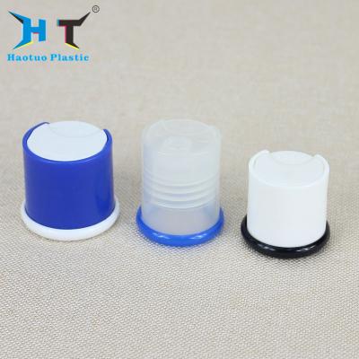 China 28 / 415 Shiny Bule Shampoo Bottle Cap , Disk Top Cap Color Spray Painting for sale