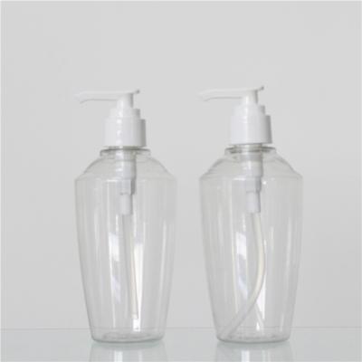 China Clear 250ml PET Lotion Bottle Cosmetic Container With Pump For Shower Gel for sale