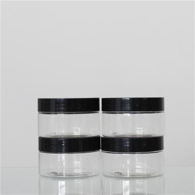 China Colorful 100ml Plastic Jar , Clear Plastic Cosmetic Jars Custom Logo for sale
