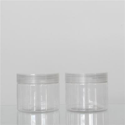 China Green PET Plastic Jars 150ml , Plastic Cream Jar Including Nature Aluminum Cap for sale