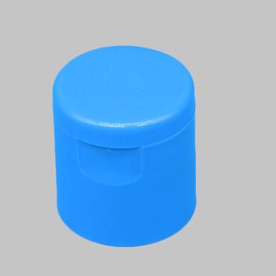 China 24 / 415 Flip Top Plastic Caps Blue Color Smooth Surface Apply To Cream Bottle for sale