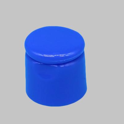 China Transparent Blue 24 410 Flip Top Cap Non Spill For Hand Cream Bottle for sale