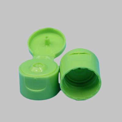 China Polish Lotion Flip Top Dispensing Caps 20 / 410 Green Color Bottle Cap Closures for sale