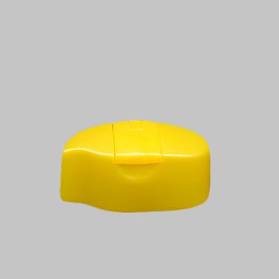 China Plastic Yellow 200ml Shampoo Bottle 18mm Snap Neck Size PP Flip Top Cap Lids for sale