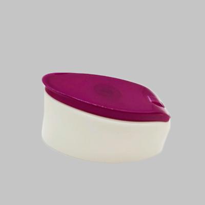 China 20mm Snap Neck Size Double Color Plastic Butterfliy Flip Top Caps For Shampoo Bottle for sale