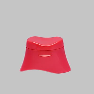 China Red Color Cosmetic Plastic Shampoo Bottle Flip Top Lids Closure Caps for sale
