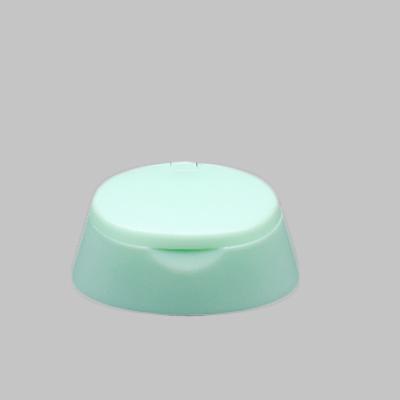 China Oval Flat Flip Top Cap For Shampoo Bottle Double Layer Flip Cap For Shower Gel Bottle for sale