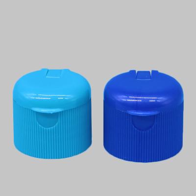 China 24mm 24/410 Bule And Green Round Perfume Screw Flip Top Cap With Ribbed Wall for sale
