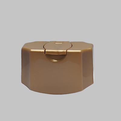 China Rectangle Shape Plastic Flip Top Bottle Caps For 200ml and 400ml Hand Cream Shower Shampoo for sale