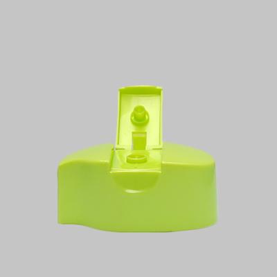 China 24mm Snap Neck Size Hook Type Green Plastic PP Flip Top Caps For 400ml Shampoo Bottles for sale