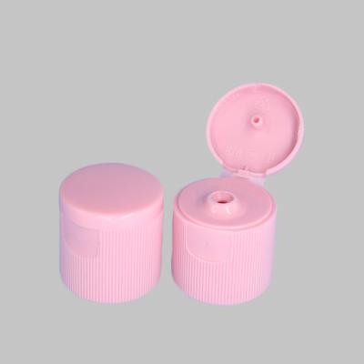 China Colorful Flip Top Plastic Caps 3mm And 5mm Orifice 28 / 415 For Cosmetic Bottle for sale