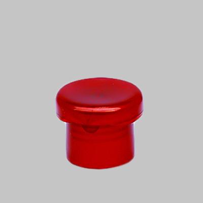 China Transparent Flip Top Bottle Lids Red Polish Surface For Cream Bottle for sale