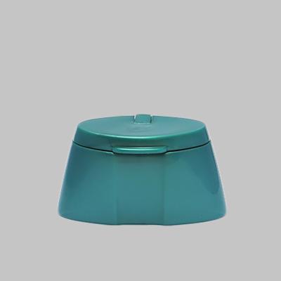 China Polish Green Flip Cap Plastic Bottle Lids Wear Resistant Oval Shape for sale