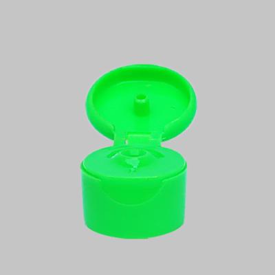 China Green 24 410 Flip Top Cap Round Personal Cosmetic Bottle Flip Top Closure Caps for sale