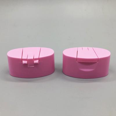China Polish Bule Color 24mm Snap Neck Shampoos Conditioner Plastic Flip Top Closure Cap for sale