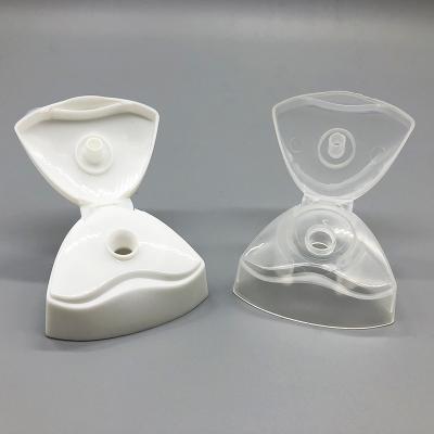 China Triangle Shape Flip Top Bottle Lids , PP Flip Top Caps For Bottles for sale