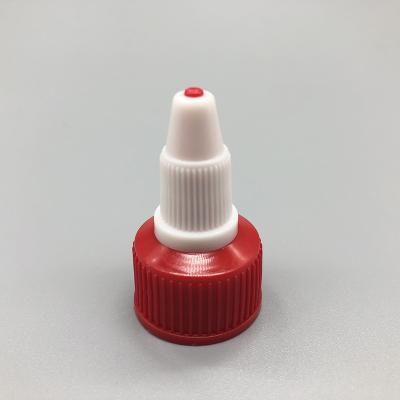China Twist Lock Top Pull Up Bottle Caps Plastic Red Push Pull Screw Cap for sale
