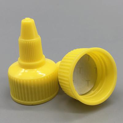 China Blue Plastic Twist Top Bottle Caps Closure Ribbed Surface Easy Operating for sale