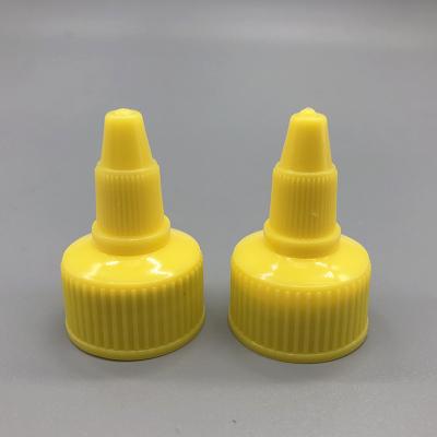 China Blue Plastic Twist Top Bottle Caps Closure Ribbed Surface Easy Operating for sale