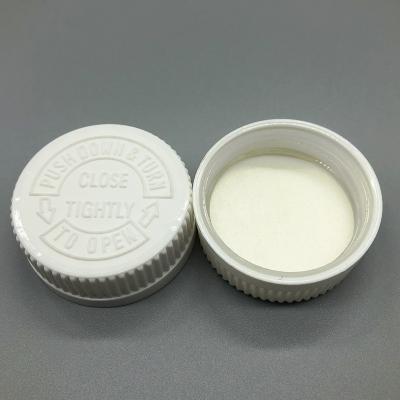 China Matte Plastic Bottle Screw Caps Blue Color Spray Painting 38 / 400 Neck Size for sale