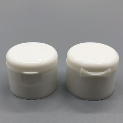 China 28 / 410 Plastic Bottle Flip Top Lid 3mm And 5mm Orifice White Polish Surface for sale