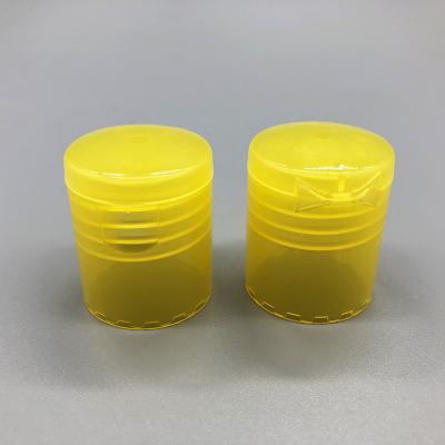 China 22/415 Orange and Yellow Color Polish Dispenser Flip Top Bottle Cap for sale
