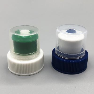 China Food Grade Material Push Pull Water Bottle Caps 28 / 400 Logo Customized for sale
