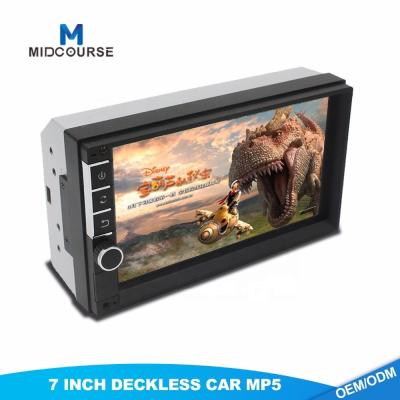 China 7 inch lcd screen universal slide down car autoradio 2 Din chinese with SD USB Bluetooth Reversing CAM for sale