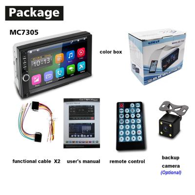 China 7“ 2 Din Car Stereo With Gps And Backup Camera 5m  Remote Range for sale