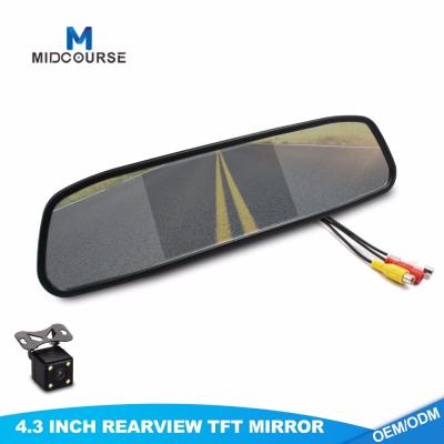 China 4.3 Inch Monitor Rear View Mirror / Mirror Lcd Screen For Car for sale