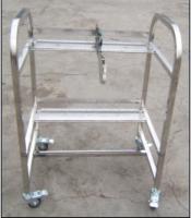China Portable Two Layer JUKI Feeder Carts 304 Stainless Steel Four Metal Flexible Castor for sale