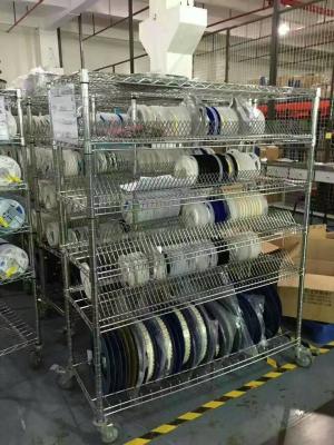 China Stainless SMT Spare Parts ESD SMT Cart Storage Stander For Component Rolls for sale