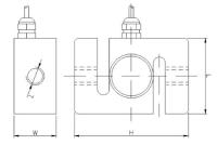 China S Type Load Cell IN-S011 100kg C3 Crane Scale Shear Beam Alloy Steel Moistureproof 3mV/V for sale