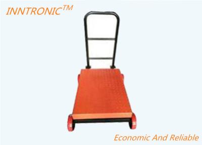 China Industrial Platform Scale 60x80cm 500kg IP65 Mild Steel Portable with Wheels AC 220V for sale