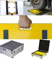 China Aluminum Alloy Portable Vehicle Scale 15T 350 Ohm Dynamic Mobile Truck Scale IP66 for sale