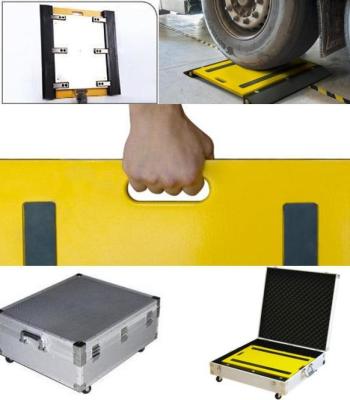 China Aluminum Alloy Portable Vehicle Scale 15T 350 Ohm Dynamic Mobile Truck Scale IP66 for sale