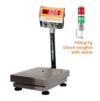 China Stainless Steel Automatic Check Weigher 100kg 1g Accuracy RS485 100000 Divisions Platform 300x400mm LED Display for sale