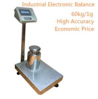 China Industrial Alloy Steel Bench Scale 60kg 1g Accuracy 30x40cm Platform with Sticker Printer and LED Display 220VAC for sale