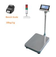 China 30kg x 1g Alloy Steel Bench Scale IP66 with LCD Display 300x400mm 3 Relays for sale