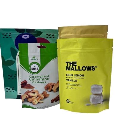 China Custom Resealable Stand Up Pouch Food Packaging Bags with Zipper 10000 Pieces MOQ for sale