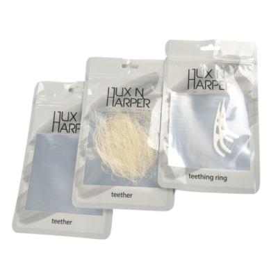 China Matte Frosted Transparent Zipper Bag Resealable Flat Pouches Food Grade Custom Size 20-200 Micron Thickness for sale