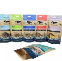 China Custom Printed Resealable Kraft Paper Food Grade Bags with Window 10000pcs MOQ for sale
